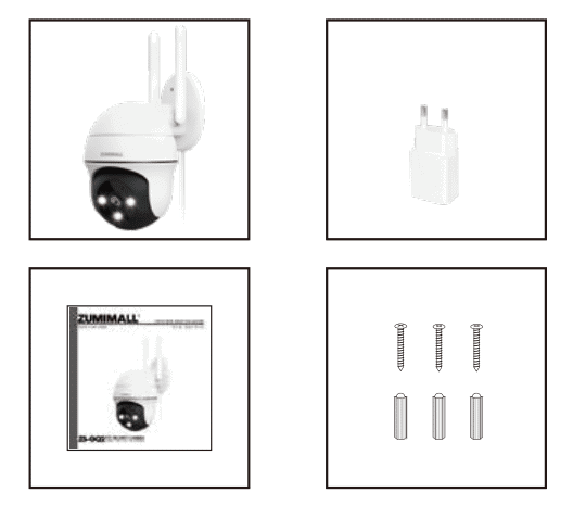 ZUMIMALL GQ2 PTZ SECURITY CAMERA QUICK START GUIDE - CloudEdge App