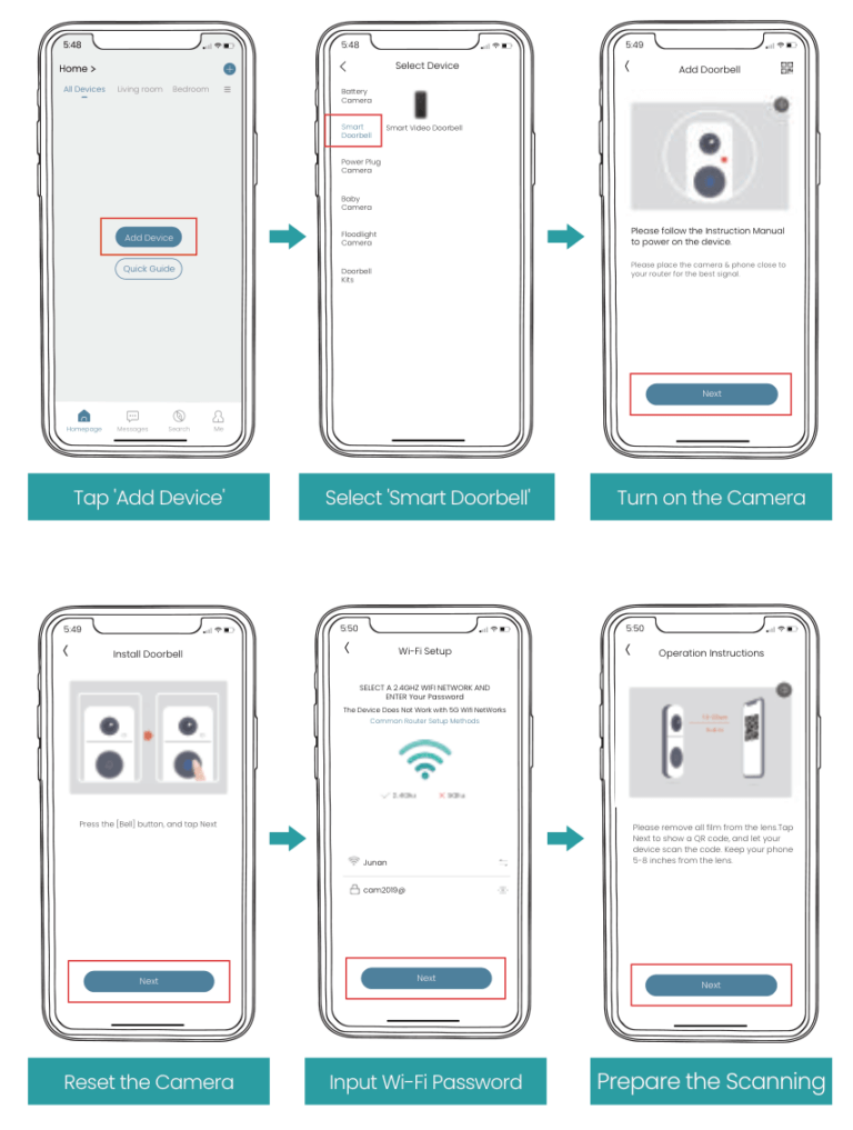 ZUMIMALL P8 SMART VIDEO DOORBELL QUICK START GUIDE - CloudEdge App