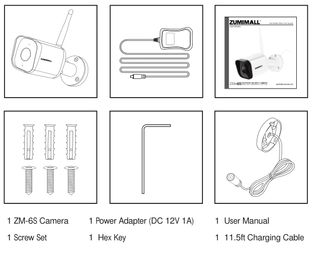 ZUMIMALL ZM-6S OUTDOOR SECURITY CAMERA QUICK START GUIDE - CloudEdge App