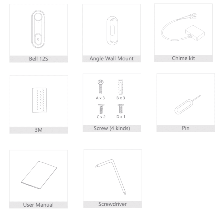 Wired Doorbell Bell 12S Quick Guide - CloudEdge App